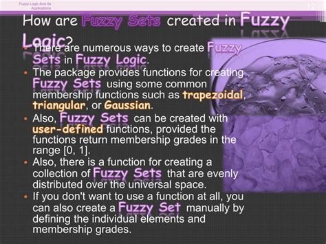 Fuzzy Logic And Its Applications PPTX Programming Languages Computing