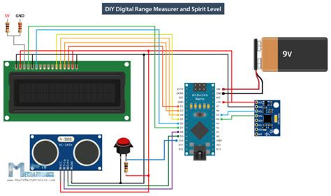 medidor de rango arduino y proyecto de nivel de burbuja digital ecuarobot