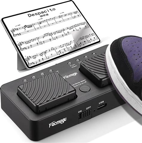 Facmogu Wireless Bluetooth Page Turner Pedal Mini Rechargeable Usb Foot Pedal