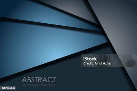 추상적인 파란색 네이비 삼각형은 다크 블랭크 스페이스 디자인의 텍스트와 겹쳐진 모던한 럭셔리 미래지향적 배경 벡터