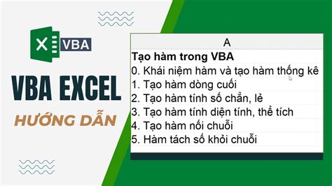 Hướng Dẫn Cách Tự Tạo Hàm Trong Vba Excel Tin Học Đông Phương Youtube