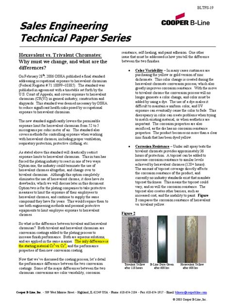 Trivalent Vs Hexavalent Pdf Chromium Corrosion