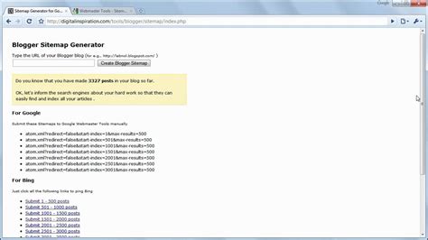 Sitemap Generator For Blogger Youtube