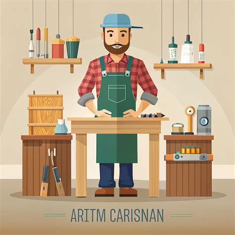 Artisan Vector Illustration Flat Style Character Design Premium Ai Generated Image