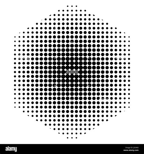 Dots Halftone Pattern Inside Hexagon Background Stock Vector Image And Art Alamy