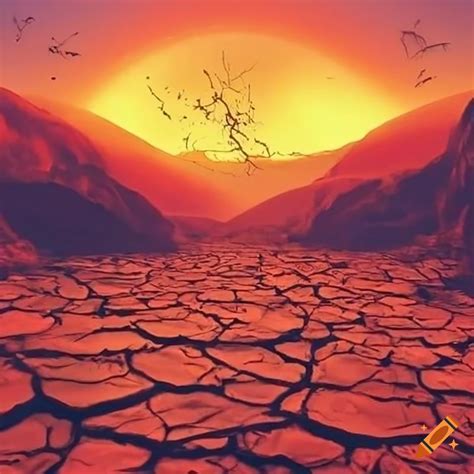Otherworldly Landscape In Scorching Heat