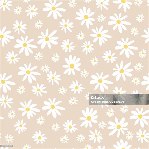 흰색 꽃 카모 마일과 아이들의 원활한 패턴 키즈 룸 디자인 벽지 직물 포장지 의류에 대한 귀여운 질감 벡터 일러스트레이션 캐모마일에 대한 스톡 벡터 아트 및 기타 이미지