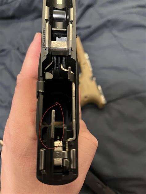 Is The Glock 43x Ejector Supposed To Be Straight Glock 19x Is Slightly