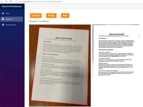 Building A Web Document Rectification App With Blazor Webassembly And Dynamsoft Document