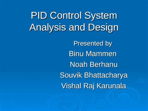 Ppt Pid Control System Analysis And Design Dokumen Tips