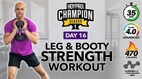35 Min Leg And Booty Lower Body Workout Champion Day 16 Youtube
