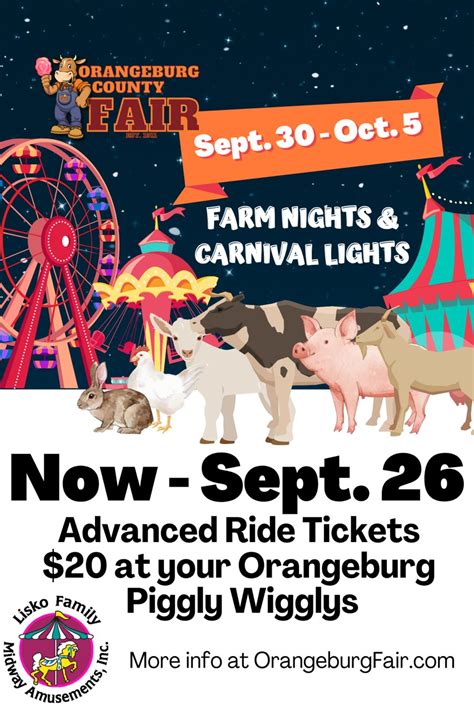 Orangeburg Get Those Ride Tickets Early For A Discount Now Through