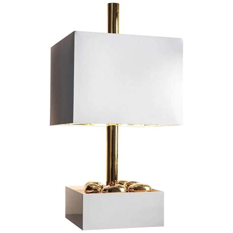 Brass Small Rectangular Lamp For Sale At 1stdibs