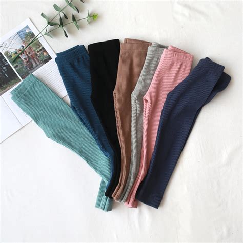 女童洋气韩国版童装坑条打底裤外穿2021秋季新款儿童高弹力紧身裤 虎窝淘