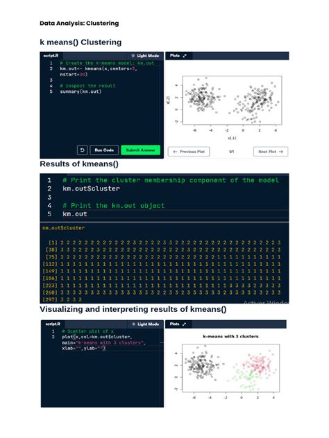 Data Analysis Clustering 1 Pdf Cluster Analysis Data Analysis