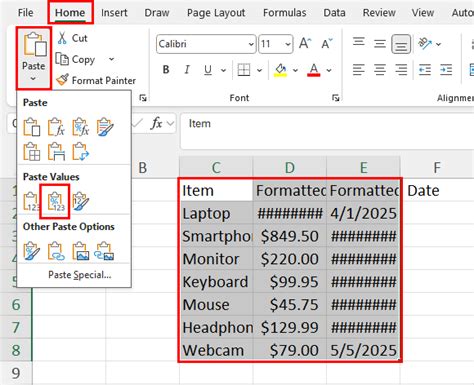6 Ways To Copy Values And Number Formatting In Microsoft Excel How To