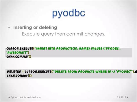 Python Database Interfaces Pptx