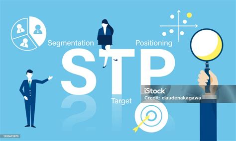 Business Framework Stp Analysis Image Vector Illustration Blue