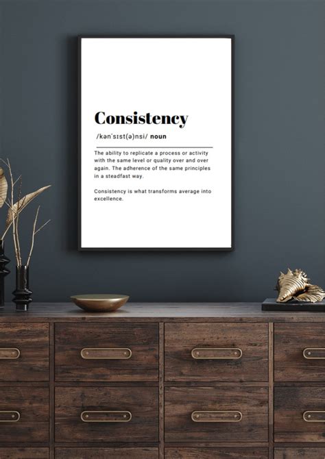 Consistency Definition Print Wall Art Print Consistency Print Definition Print Quote