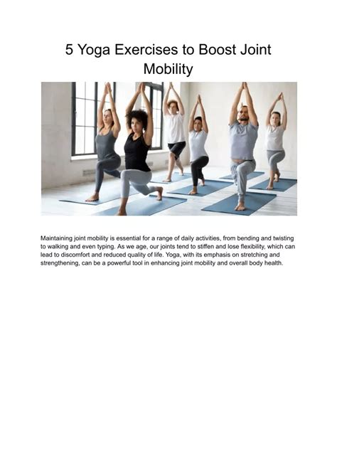 Ppt 5 Yoga Exercises To Boost Joint Mobility Powerpoint Presentation