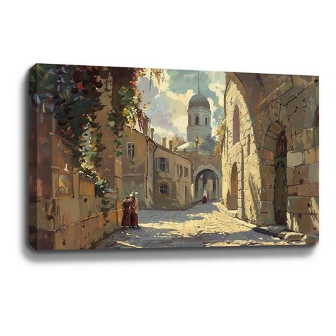 Christian Wall Art Jesus God Canvas Art Jerusalem Painting For