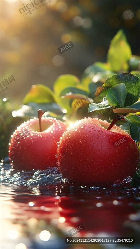 Ai创作图小苹果高清图 水果水珠 唯美果实 阳光下的水果 唯美红果实 Tif水果高清 鲜美小苹果 高清苹果图 唯美水果 露水红蛇果 高清苹果大图 红色水晶苹果 红色带露珠苹果 果实光影 水嫩红