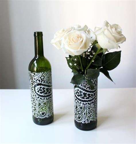 Wine Bottle Vase Diy 63 Wine Bottle Vases Wine Bottle Flowers Diy Vase