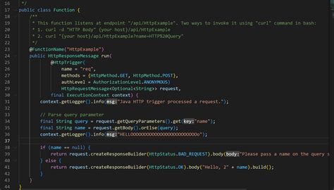 Java I Am Able To Invoke An Azure Function But I Dont Receive Any Response Stack Overflow