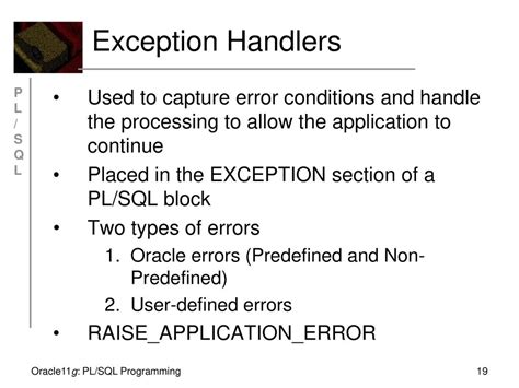 Oracle11g Plsql Programming Chapter 4 Cursors And Exception Handling