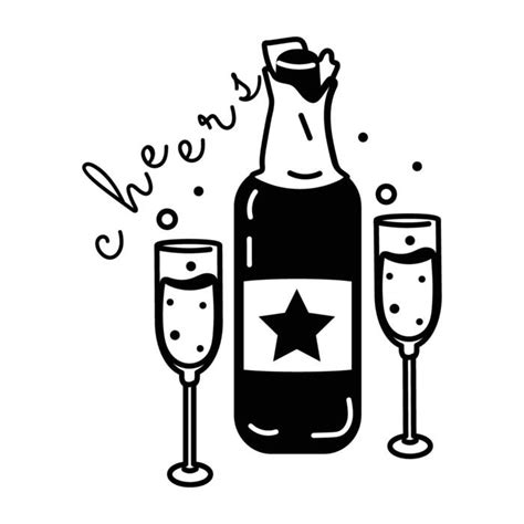Cheers Bottle Vector Art Icons And Graphics For Free Download