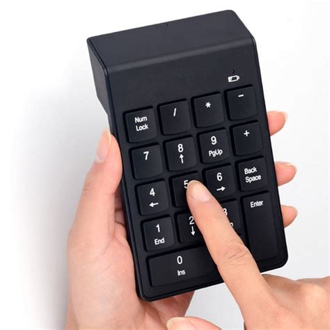 Wireless 2 4G Mini One Handed Keyboard USB 18 Key Vicedeal