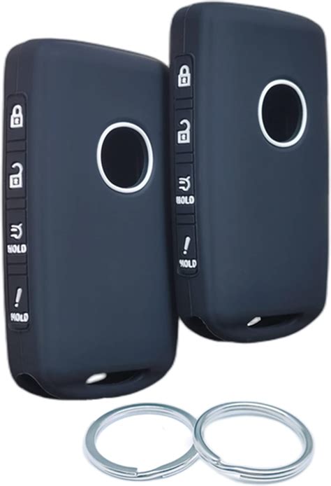 Runzuie 2pcs 4 Buttons Silicone Smart Remote Key Fob