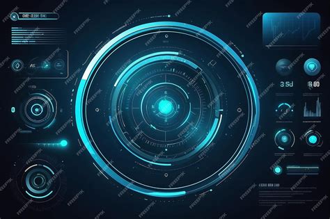Premium Photo Futuristic Circle Vector Hud Gui Ui Interface Screen Design Abstract Style On