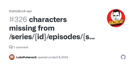 Characters Missing From Series Id Episodes Season Type Lang