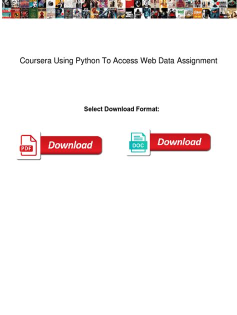 Fillable Online Coursera Using Python To Access Web Data Assignment
