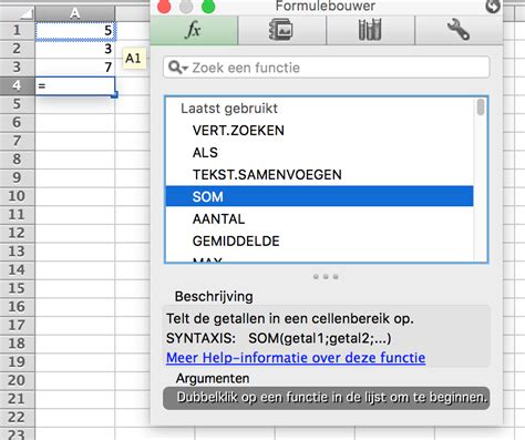 Optellen In Excel Handleiding Excel