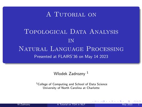 Pdf A Tutorial On Topological Data Analysis In Natural Language