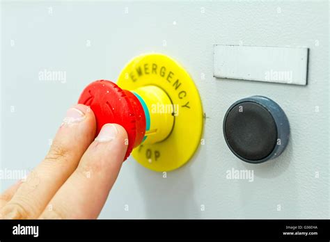 Activation Or Shutdown Fuse Box With An Emergency Reset Button Stock Photo Royalty Free Image