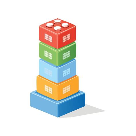 Bloques Edificio Bloques Torre 55912685 Vector En Vecteezy