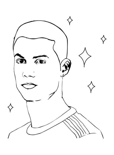 Football Star Cristiano Ronaldo Coloring Page Free Printable Coloring