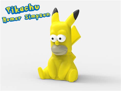 Pikachu Homer Simpson Pokemon By Obedesign Makerworld
