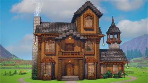 Minecraft How To Build A Dark Oak House Tutorial Minecraft House