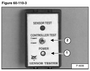 BOBCAT S SEAT BAR SENSOR Testing