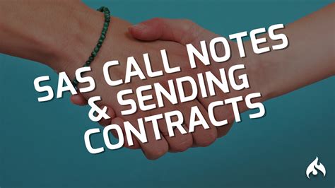 Sas Call Notes And Sending Contracts High Performance Salon