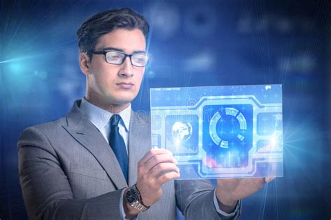 The Businessman In Data Computing Concept Stock Image Image Of Digital Application 80815903