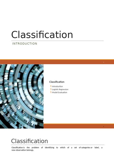 classification basics pdf statistical classification logistic regression