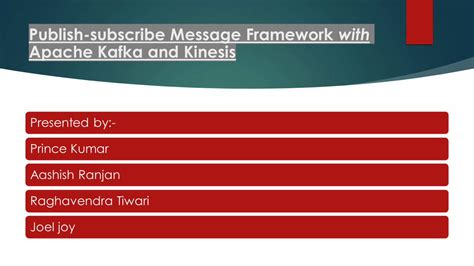 Pdf Publish Subscribe Message Framework With Apache Kafka And Vvtesh Co In Teaching Bigdata