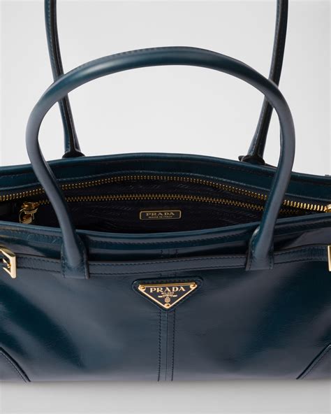 Denim Prada Bonnie Medium Leather Handbag Prada