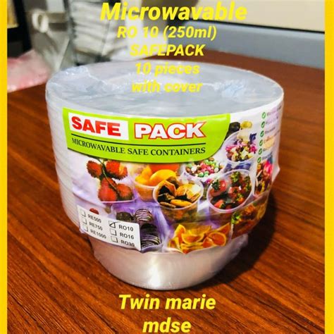 Microwavable Plastic Container Ro10 250ml 10 Pieces Safe Pack Brand 10oz Lazada Ph