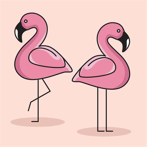 Flamingo Drawing Easy Cute